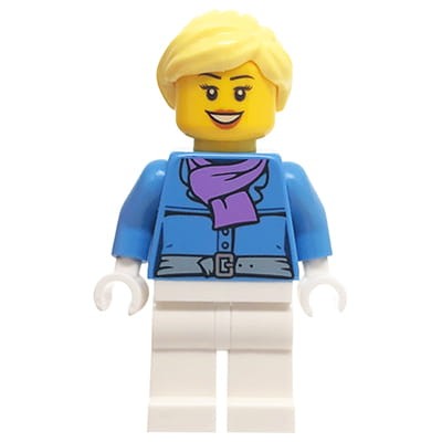 LEGO City Minifigure - Woman / Mom in a scarf - Extra Extra Bricks