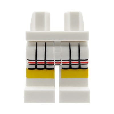 LEGO minifigure legs - white short skirt, white shoes - Extra Extra Bricks