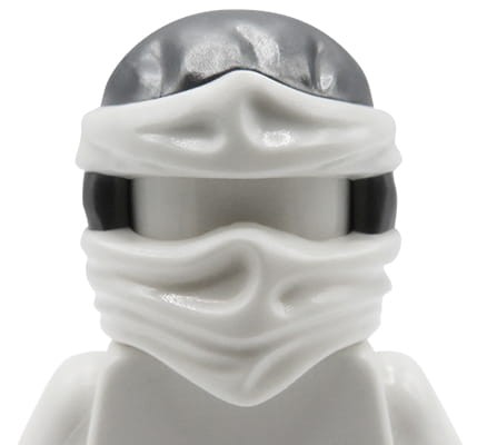 LEGO Ninjago mask - silver and white - Extra Extra Bricks