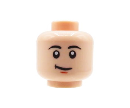 Minifigure Head (man with smirk) – Custom printed LEGO® head | Extra ...