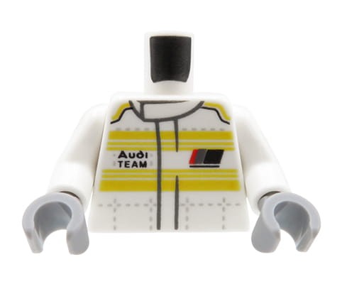 LEGO minifigure torso - Audi rally driver jacket / suit - Extra Extra ...