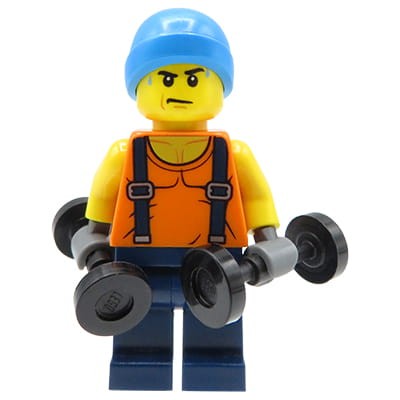 Custom Minifigure - Boxer + punching bag - made of LEGO parts - Extra ...