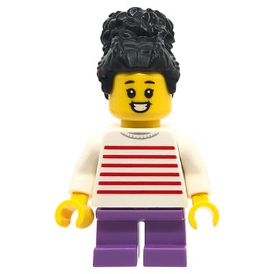 LEGO City Minifigure - Little Girl / Child in a stripes sweater - Extra ...