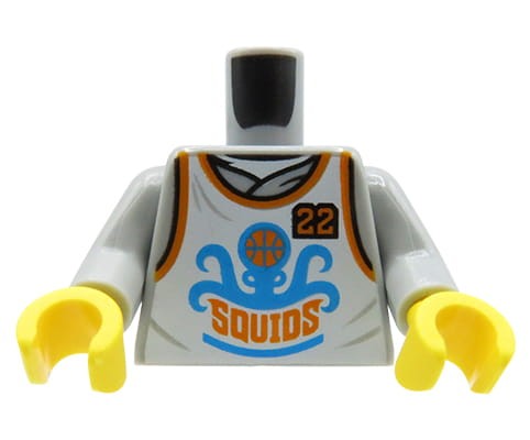 LEGO minifigure torso - basketball fan tank top - Extra Extra Bricks