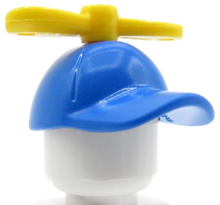 LEGO baseball cap with propeller - blue - Extra Extra Bricks