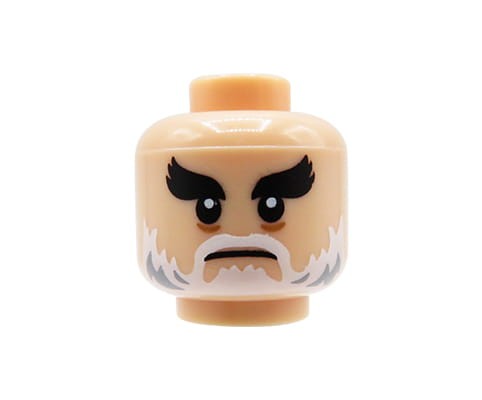 LEGO minifigure head - man, light nougat, bushy eyebrows - Extra Extra ...