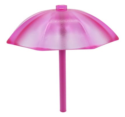 Umbrella - big, pink, made of LEGO parts | Extra Extra Bricks