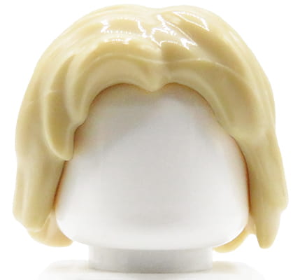 LEGO minifigure hair - blonde, mid-length - Extra Extra Bricks