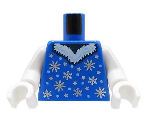 LEGO minifigure torso - blue blouse in Christmas style - Extra Extra Bricks