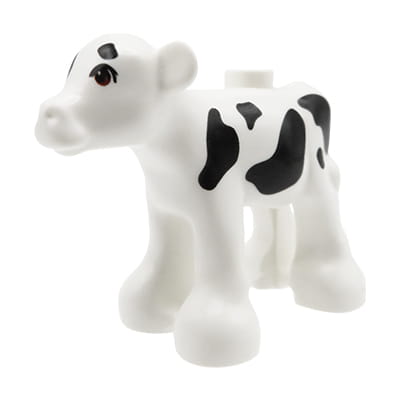 LEGO Friends cow / calf - white - Extra Extra Bricks